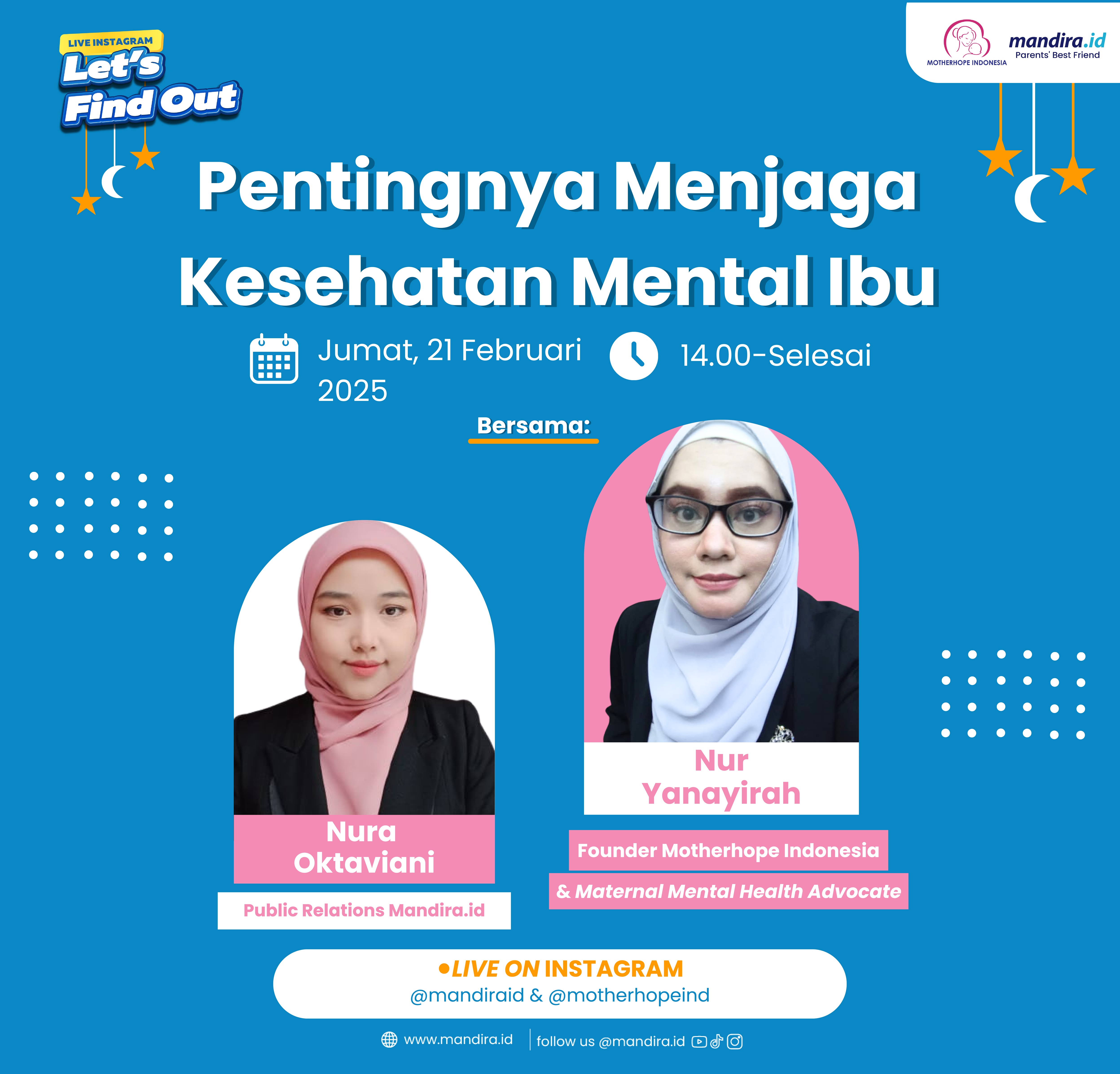 IG Live Mandira X MotherHope: Pentingnya Menjaga Kesehatan Mental Ibu untuk Kesejahteraan ...
